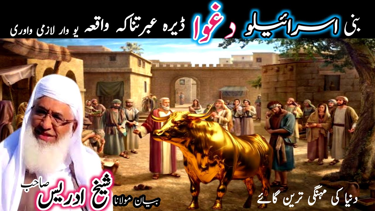 Pashto bayan/da bani Israel da ghwa waqia /maulana sheikh idrees seb/د ...