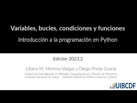 3. Variables, bucles, condiciones y funciones (Python 2023.2) - YouTube