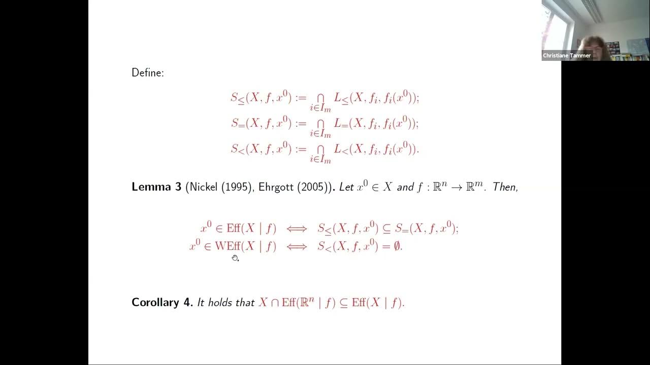 Christiane Tammer: Necessary optimality conditions in generalized convex vector optimization ...