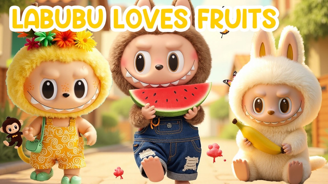 🎵 LABUBU FRUIT SONG - Kids Learning Colors & Healthy Foods ...