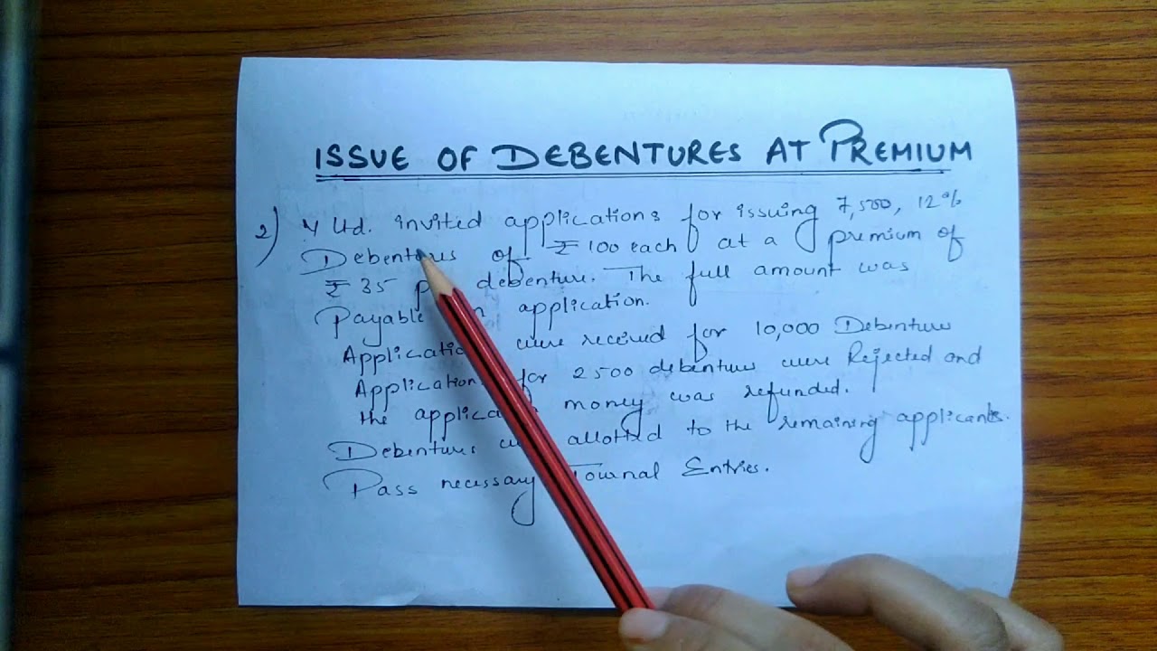 Accountancy class 12th Chapter-2 ( Issue of debentures) # Part 3 - YouTube