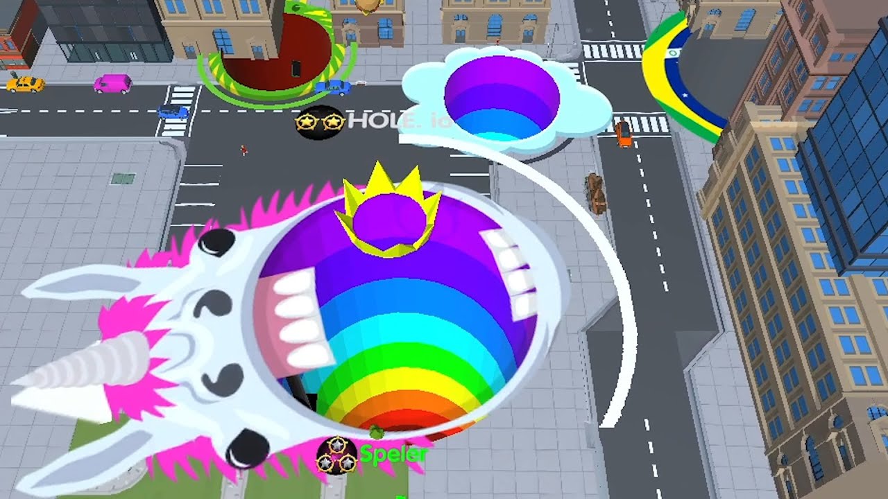 Hole.io Map Control: 100.00% - Big Hole WORLD RECORD Who is better ...