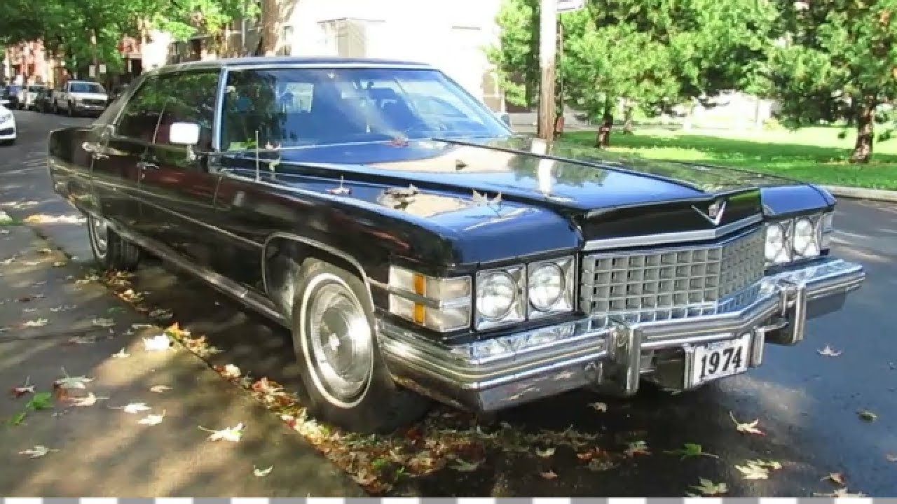 SLICK '74 CADILLAC SEDAN DEVILLE SEEN IN MONTREAL AUGUST 2019 - YouTube