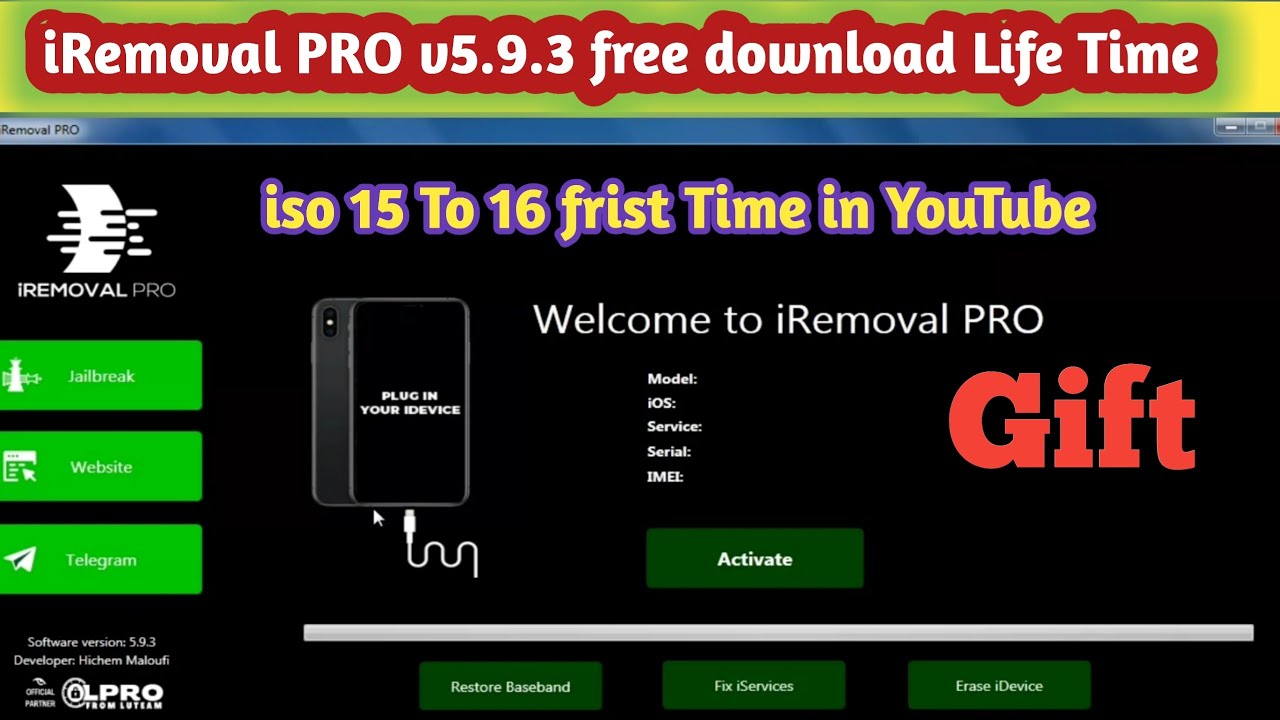 iRemoval PRO v5.9.3 free / iphone icloud bypass Tool / jailbreak ...