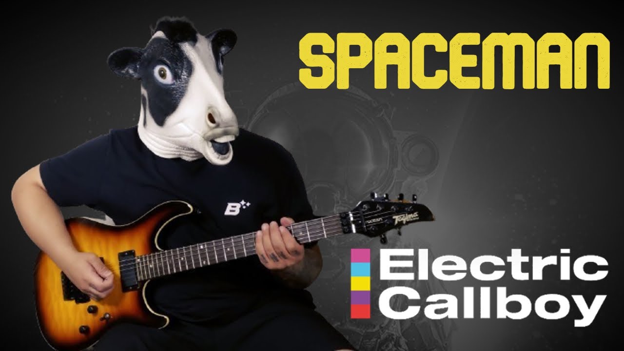 ELECTRIC CALLBOY - SPACEMAN (COW GUITAR COVER) + TABS 🐄 - YouTube