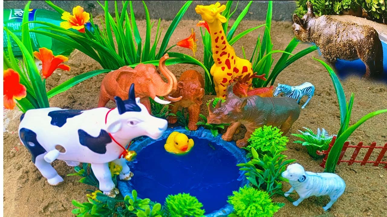 Animals Bath In Swimming Pool in summer /mini water pool /Giraffe ,Bear ...