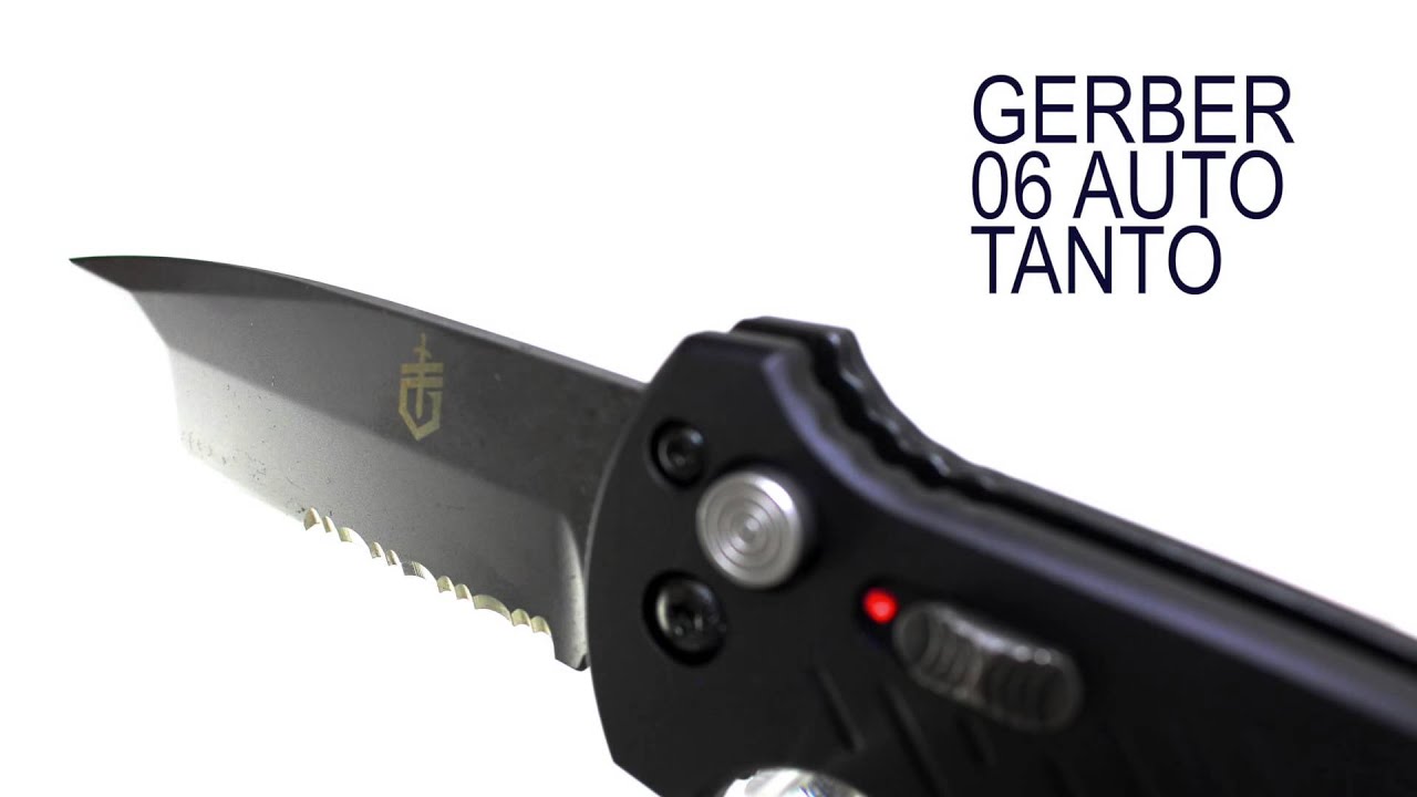 Gerber 06 Auto Tanto from Strong Persuader Arms in Orlando - YouTube