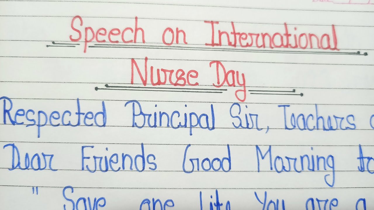 Speech on International Nurse day | International Nurses day speech in ...