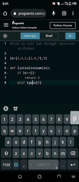 NestedList Sum Through Recursion.#programmer #coding #viral #shorts #python #syntax #shortsviral ...