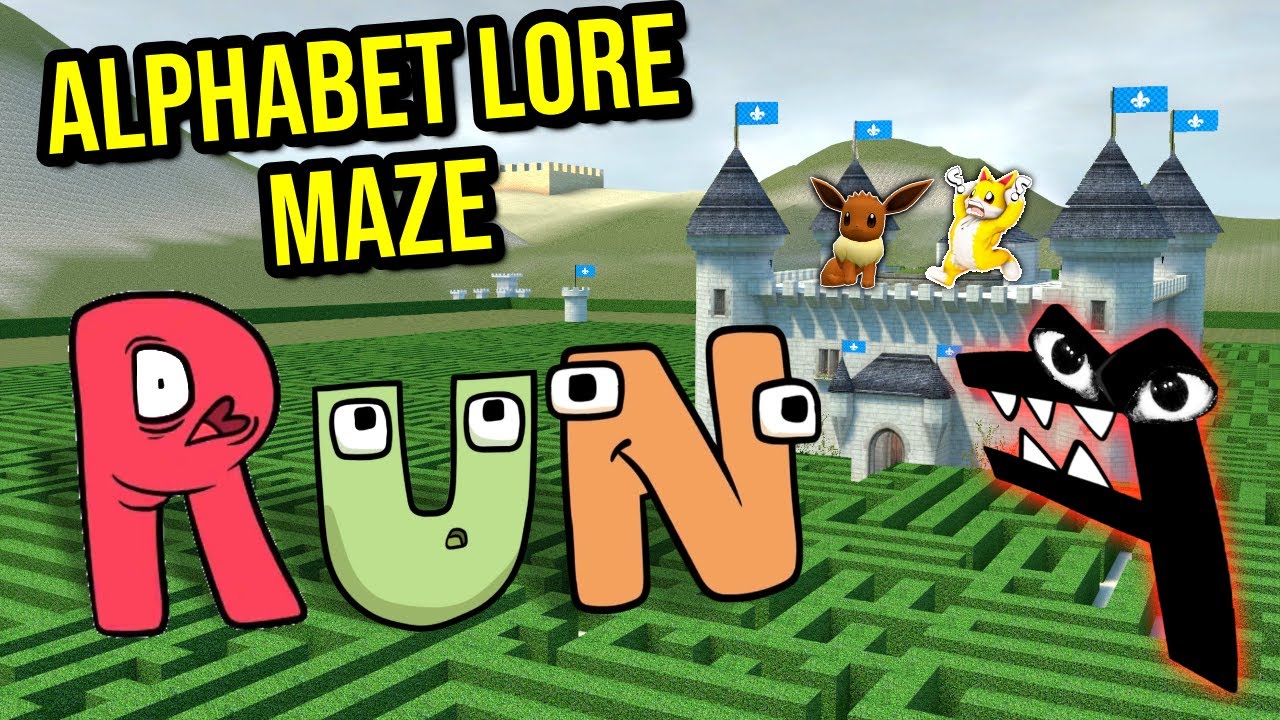 RUNNING FROM ALPHABET LORE IN A MAZE!! (Full Alphabet) - YouTube
