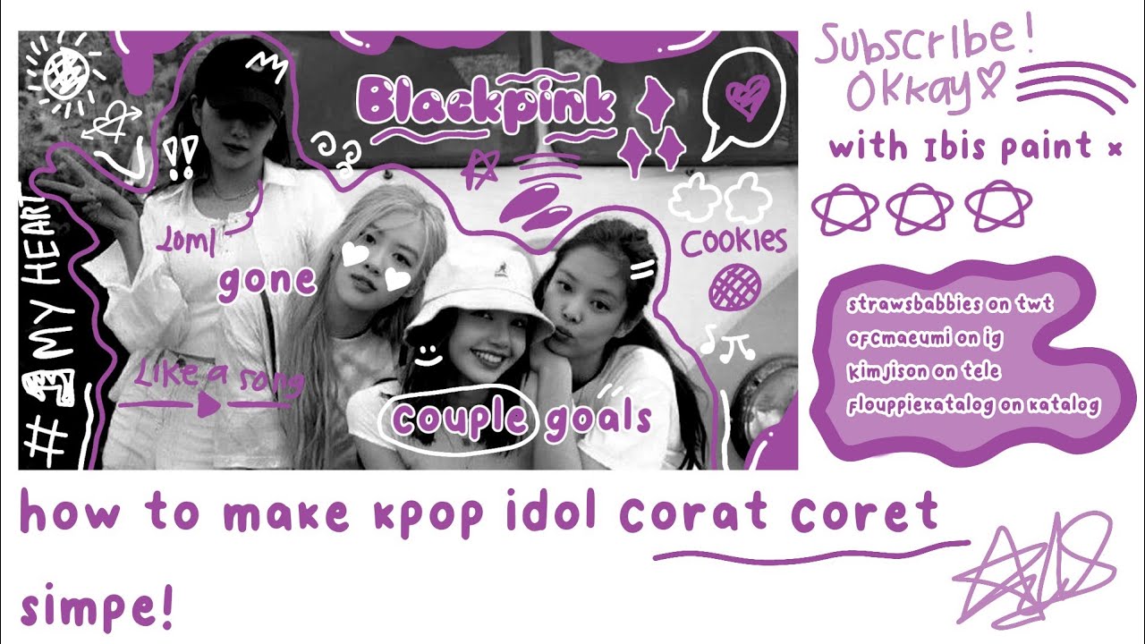tutorial kpop idol corat coret, simple. - YouTube
