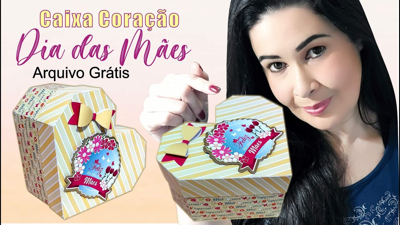 Caixa Coração Pequena Dia Das Mães Molde Grátis 117 Youtube