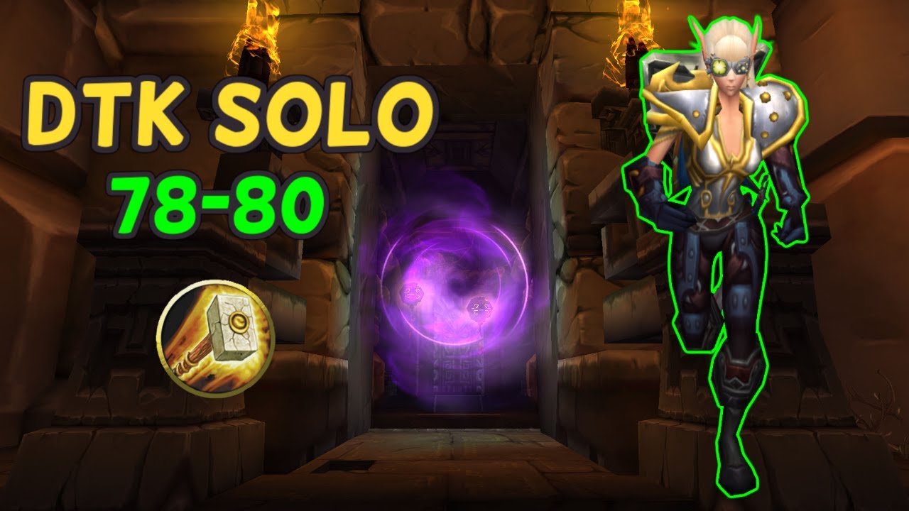 WotLK Classic Paladin DTK Solo - (78-80) Dungeon Leveling Guide - YouTube