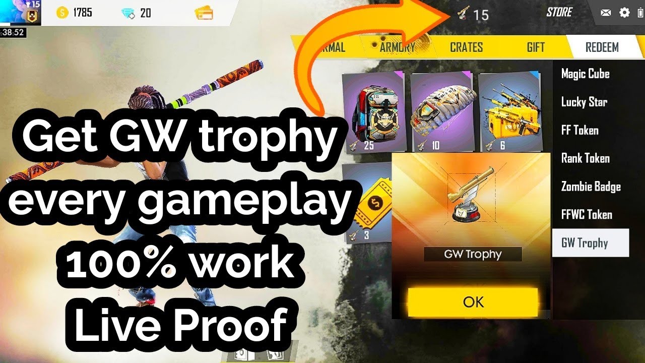 How to get GW trophy every gameplay live proof || 500 diamonds top-up ...