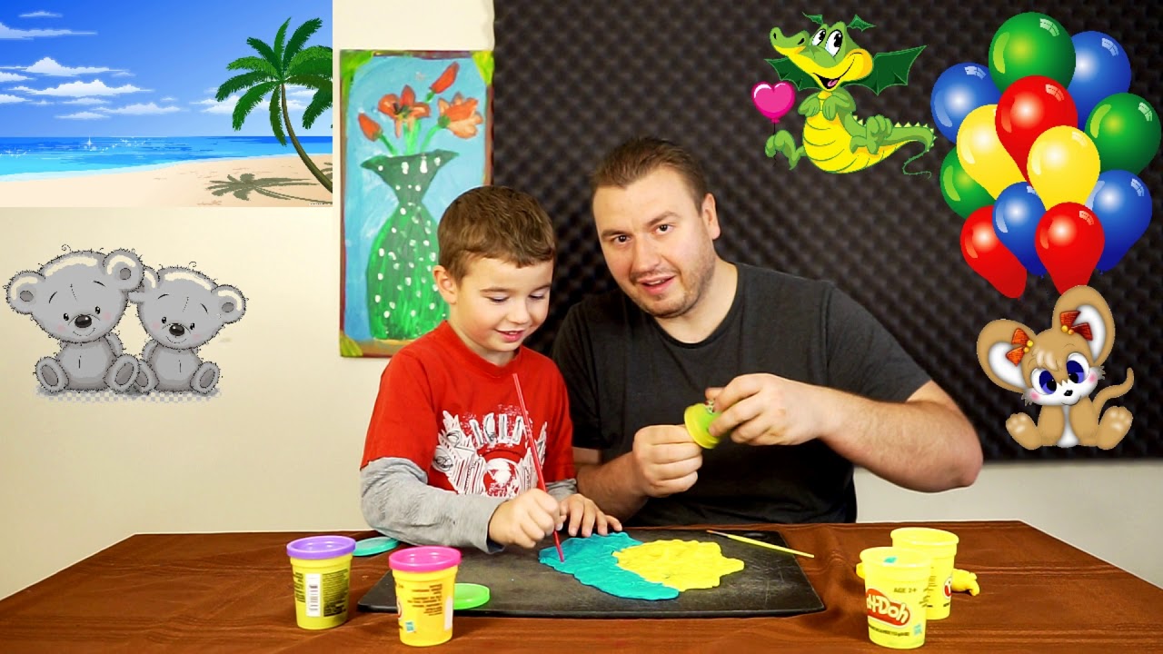Playdough! Stefan & Dad Play DOH !! - YouTube