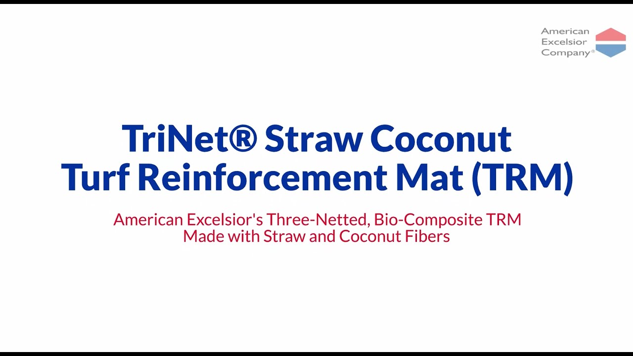 TriNet® Straw Coconut Turf Reinforcement Mat (TRM) - YouTube