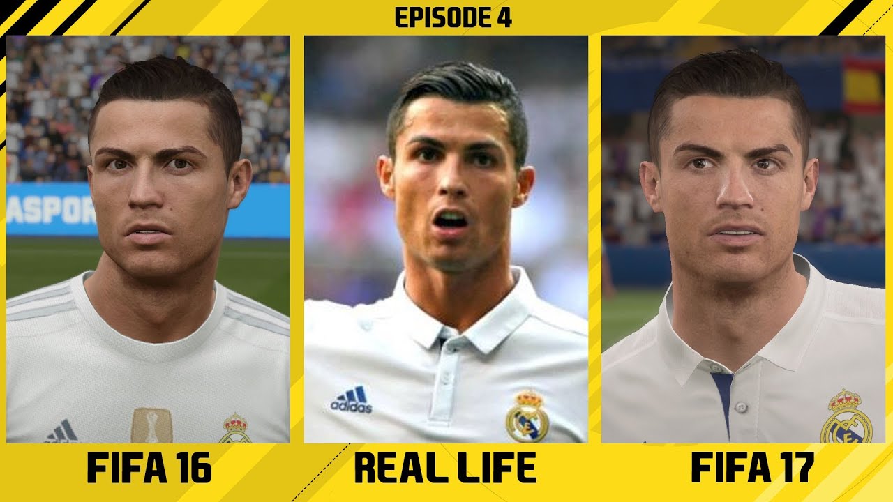 FIFA 17 | OFFICIAL PLAYER FACES vs REAL LIFE vs FIFA 16 (REAL MADRID ...