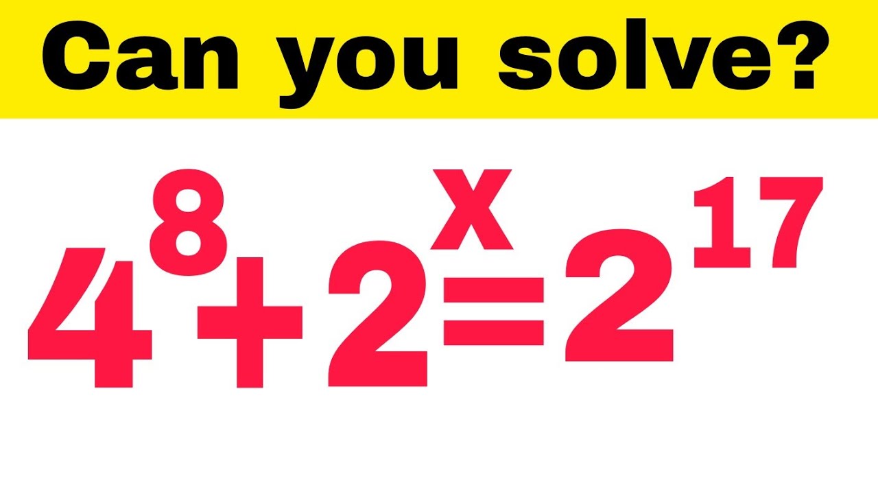 A Nice Exponential Olympiad Math Problem/Important Algebra Question ...