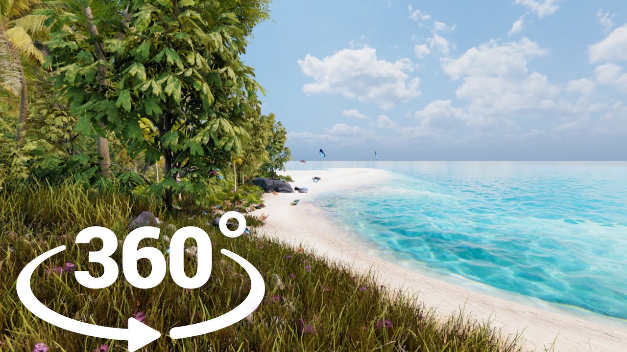 🌴 Immersive VR 360 Meditation: Tropical Island Oasis | Stress Relief ...
