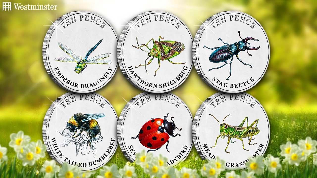 FIRST LOOK: The NEW Insect Wildlife 10p Coins - YouTube