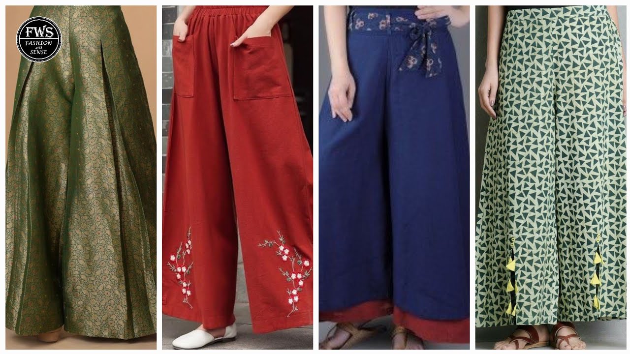 Simple Summer Plazo Designs 2024| Plazo Trouser Ke Designs 2024| Simple ...