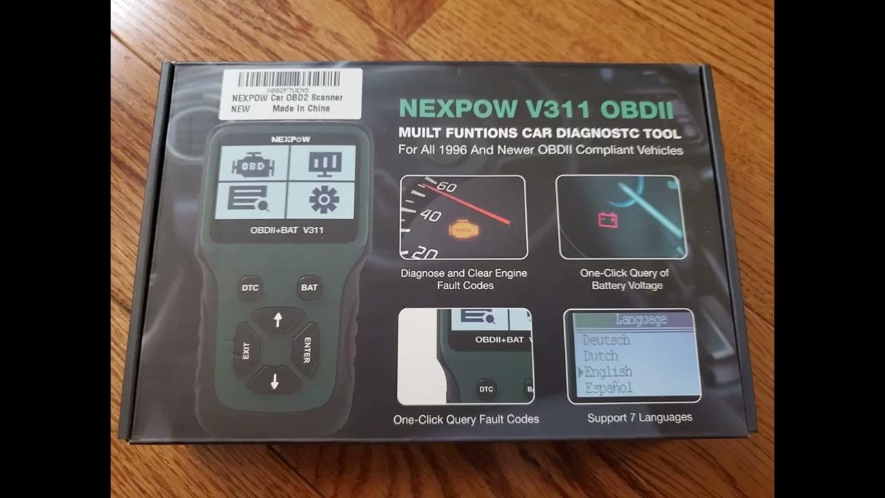 NEXPOW OBD2 Scanner V311 Automotive Engine Fault Code Reader - YouTube
