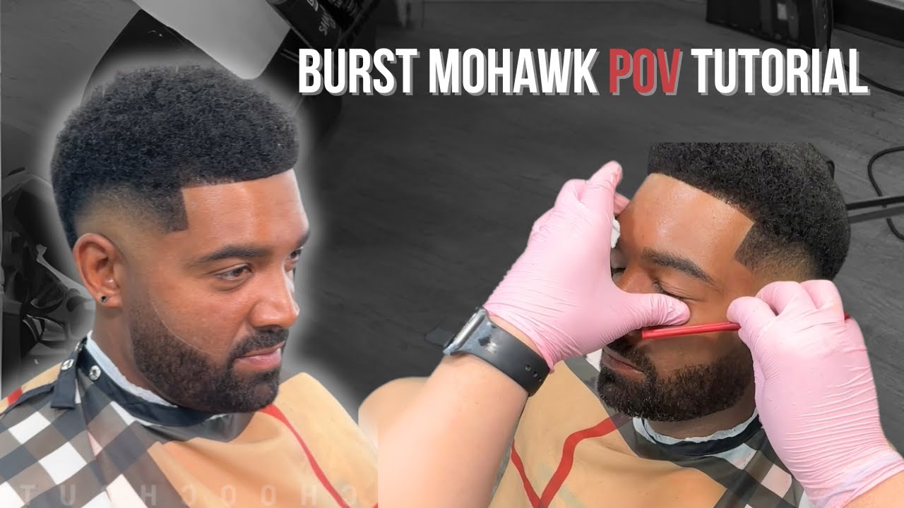 Burst Mohawk Haircut and Beard Service - Full Uncut POV Barber Tutorial ...