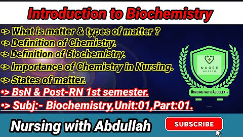 1st semester Biochemistry Lectures - YouTube
