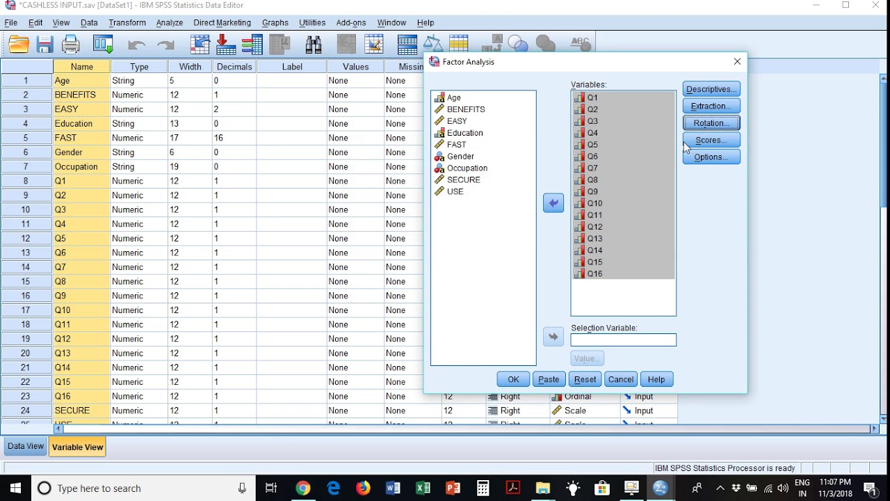 Factor Analysis with SPSS - YouTube