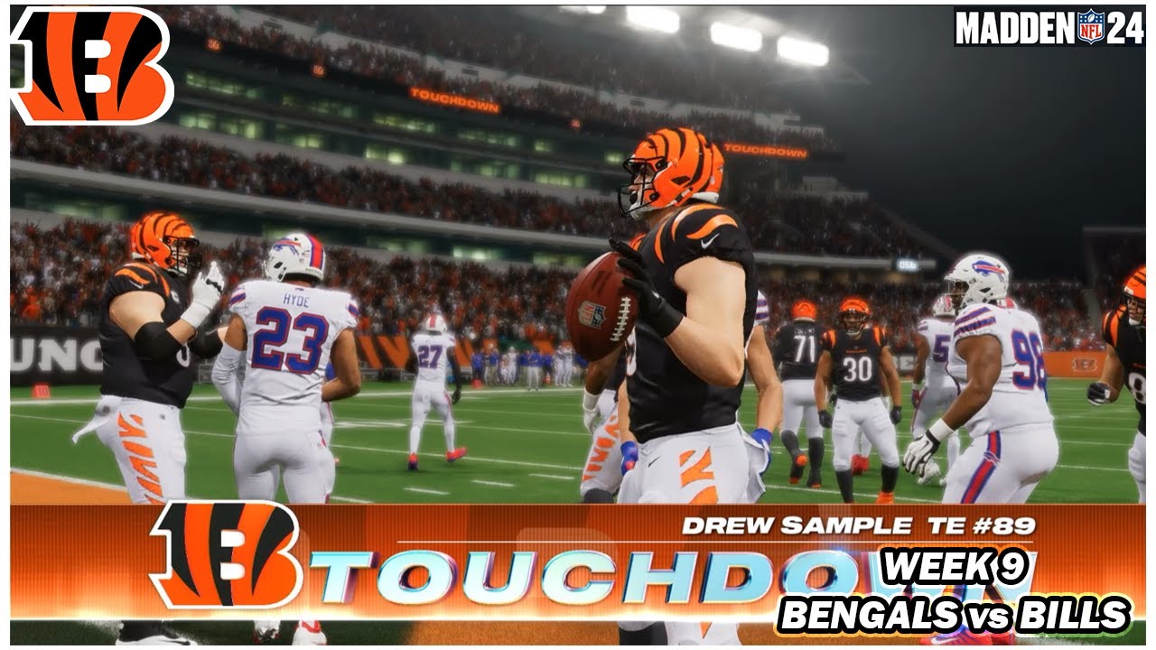Madden 24 - Cincinnati Bengals Franchise WEEK 9 Bengals vs Bills (ALL ...