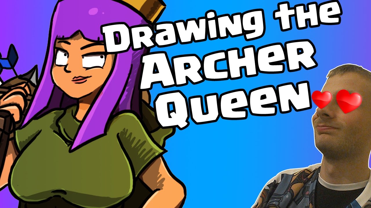 Clash of Clans Art - Drawing the Archer Queen - YouTube