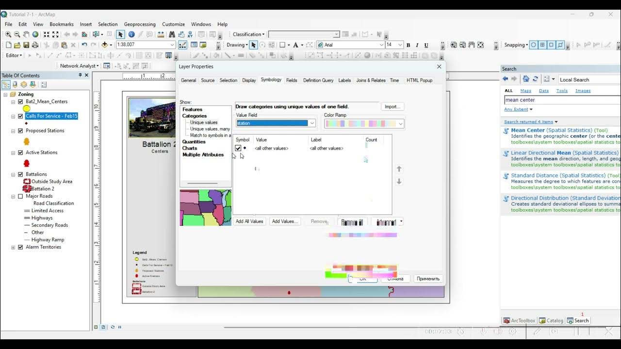 Mean center and central feature in ArcMap - YouTube