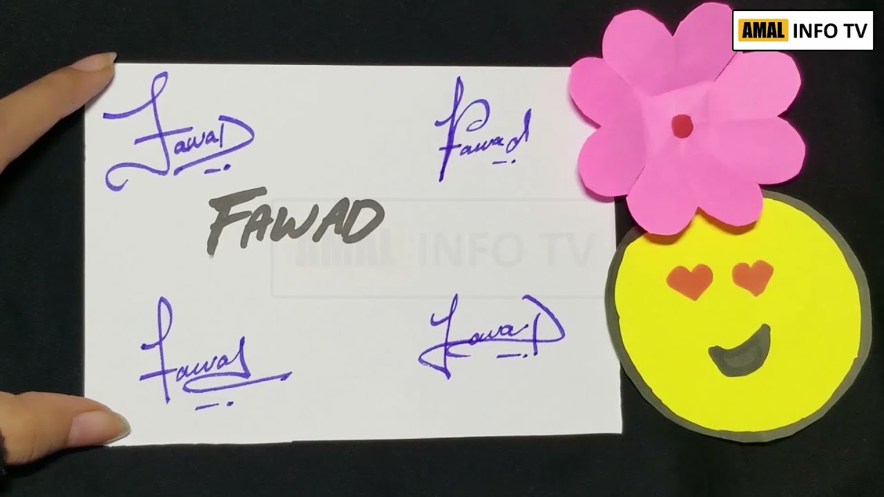 Fawad Name Signature - Handwritten Signature Style for Fawad Name - YouTube