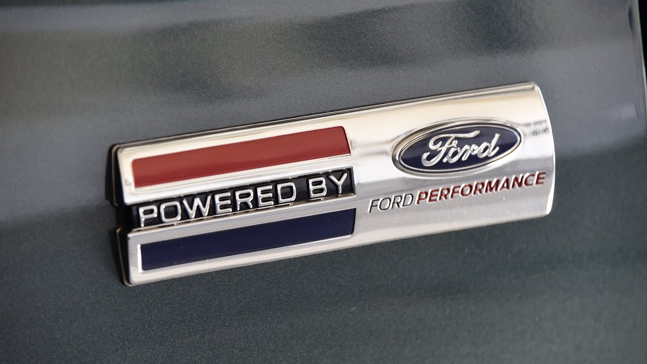 Powered by Ford Performance Badge Part M-16098-PBFP - YouTube