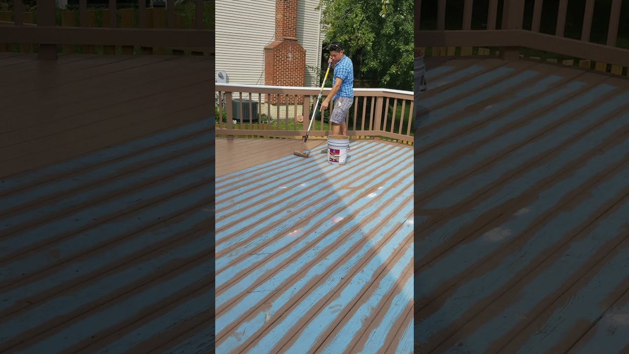 Pintando un deck con super deck stain - YouTube