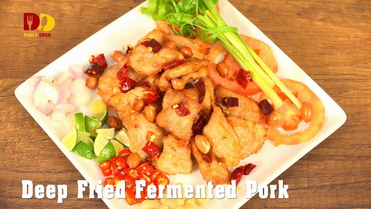 Deep Fried Fermented Pork | Thai Food | Naem Moo Tod | แหนมหมูทอด - YouTube