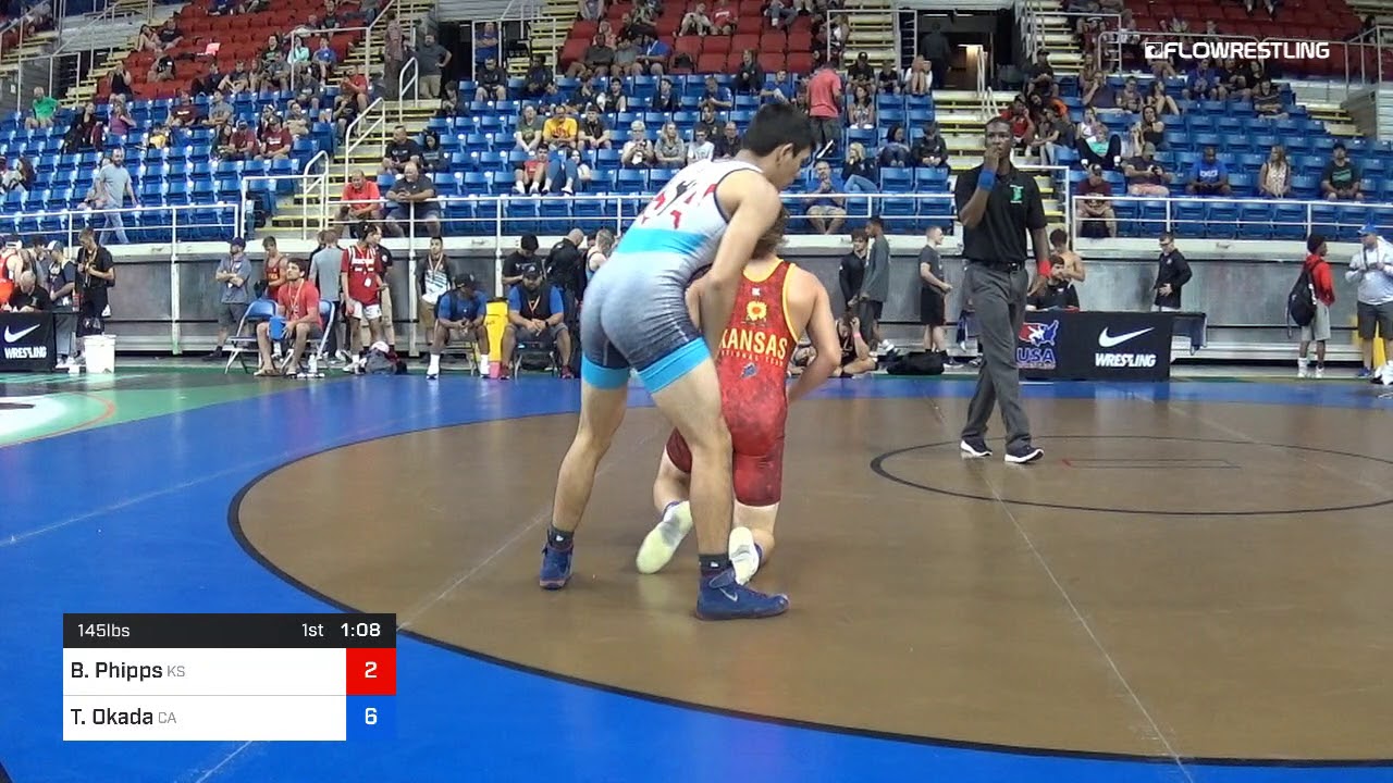 145 Lbs Rnd Of 128 Brecken Phipps Kansas Vs Tyler Okada California ...