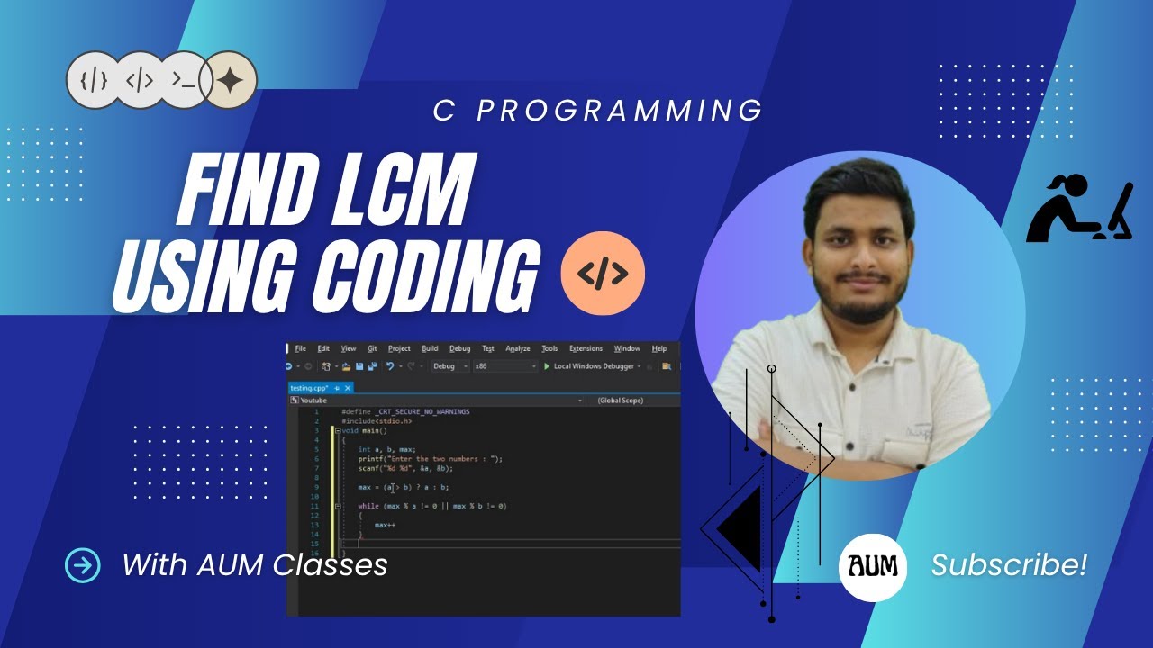 Find LCM Using C Coding | C Programming Tutorial | Mathematics | School | College | Basic Level ...