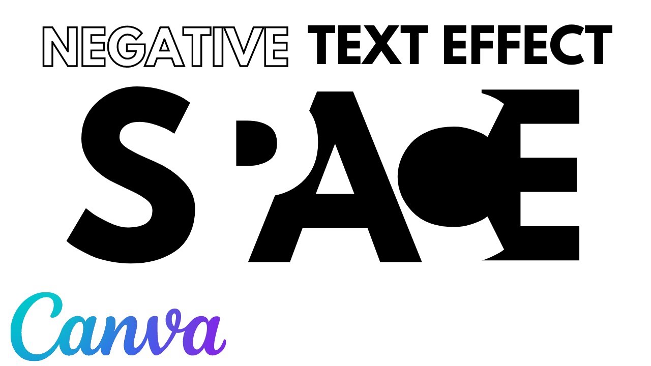 How to Make Negative Text Effect With Canva - YouTube