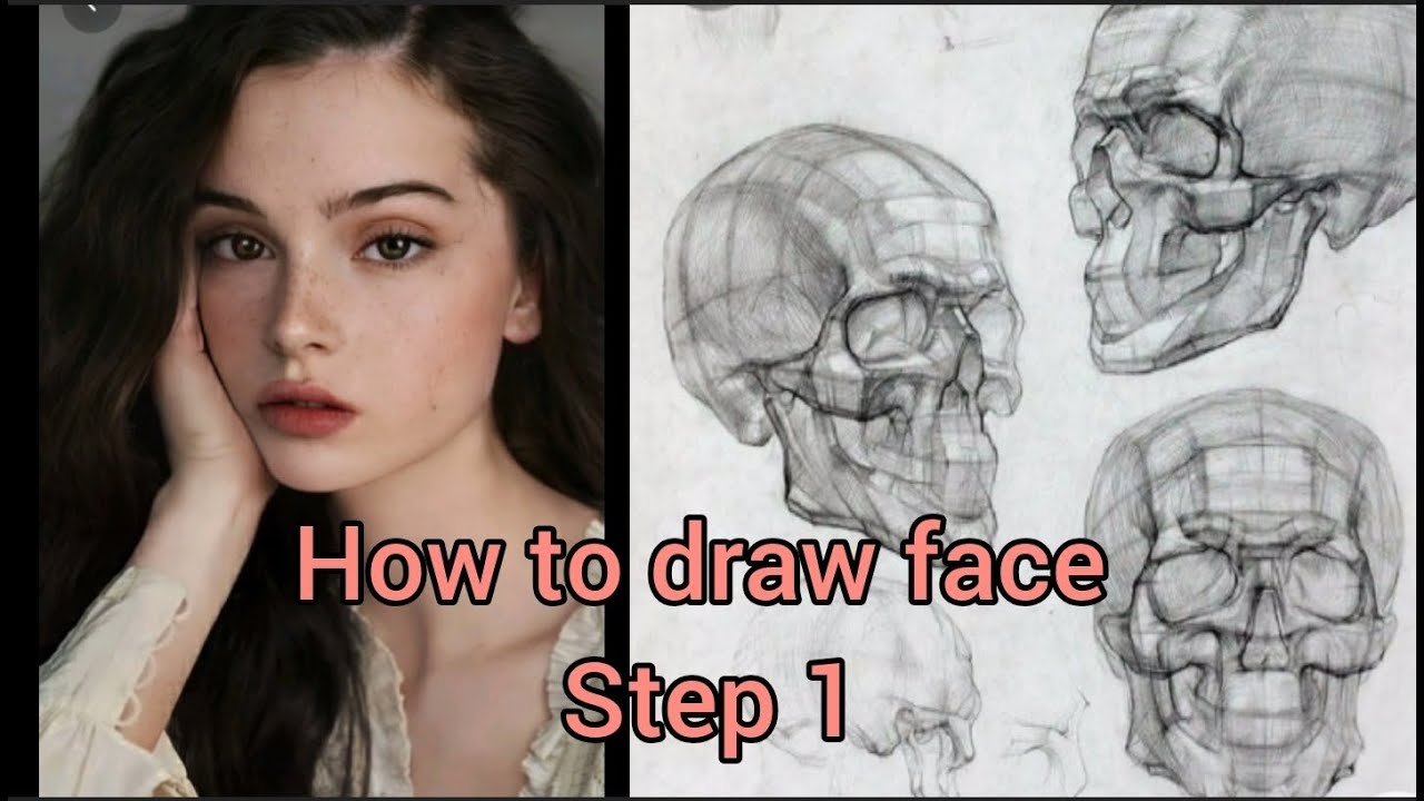 How to draw face for beginners / step by step / part 1 - YouTube