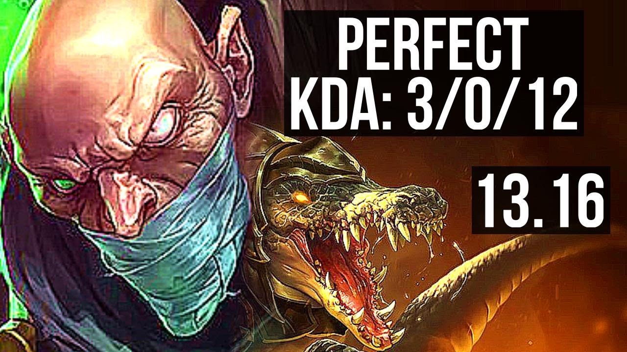 Singed Vs Renekton Top 3 0 12 3 9m Mastery Rank 8 Singed 300 Games Euw Grandmaster