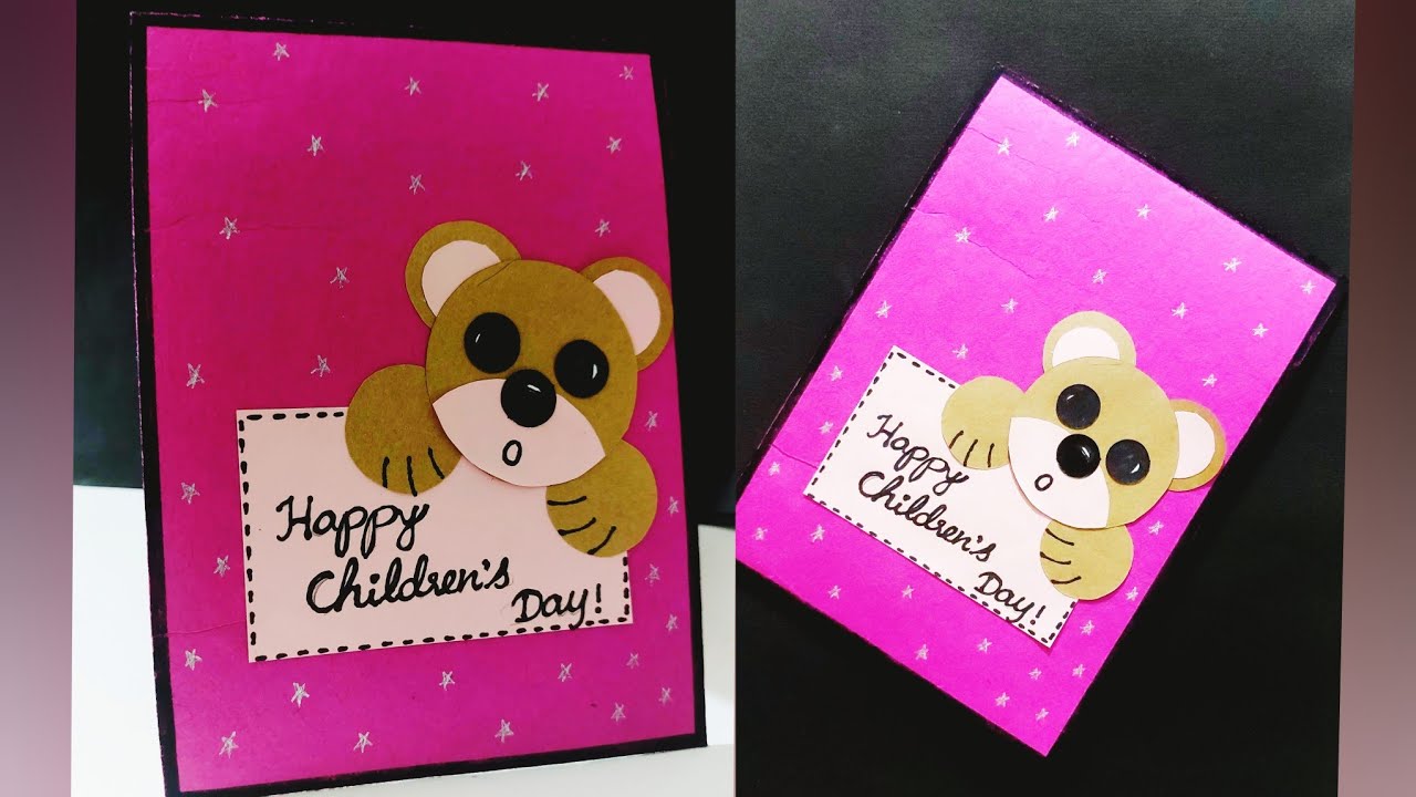 Children's day card 2022 | how to make childrens day card | PopUp Card ...