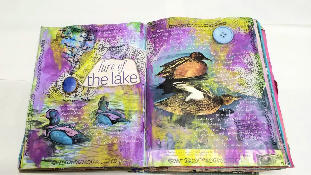 Art Journal Flip Through - Mixed Media Idea Book - YouTube