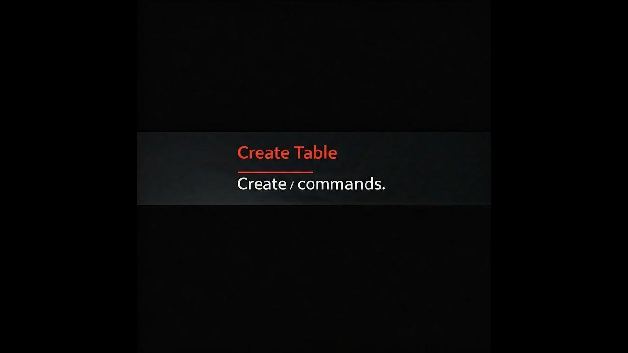 Creating and Managing Tables in SQL 📊 - YouTube