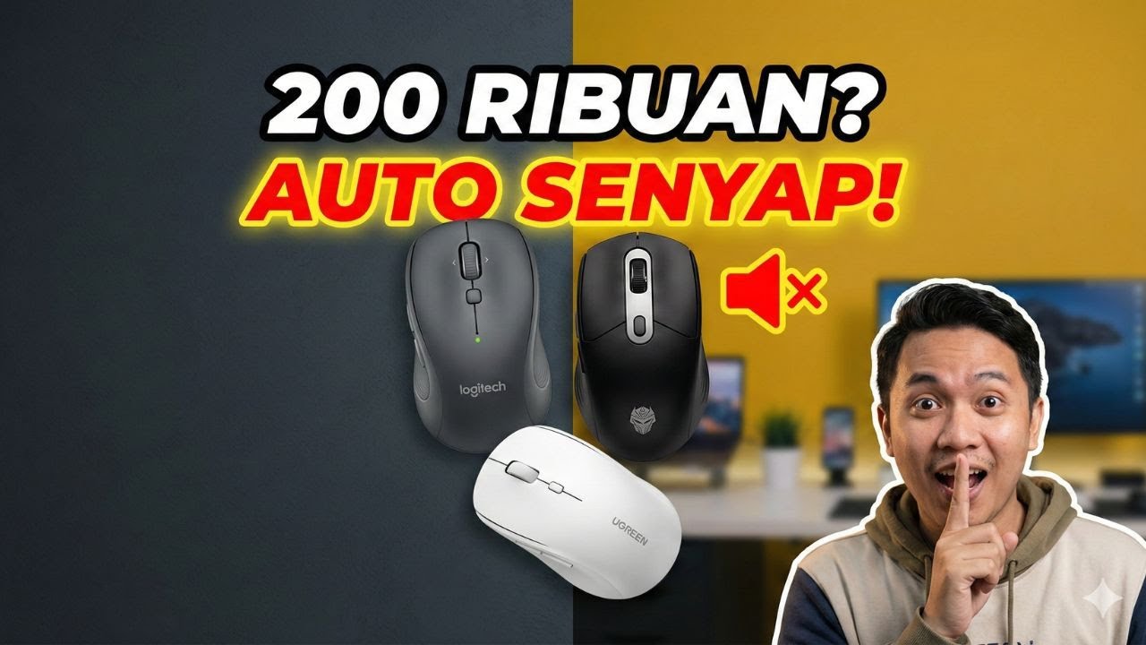5 Mouse Wireless Silent Click 200 Ribuan Terbaik 2025 (Senyap Banget ...