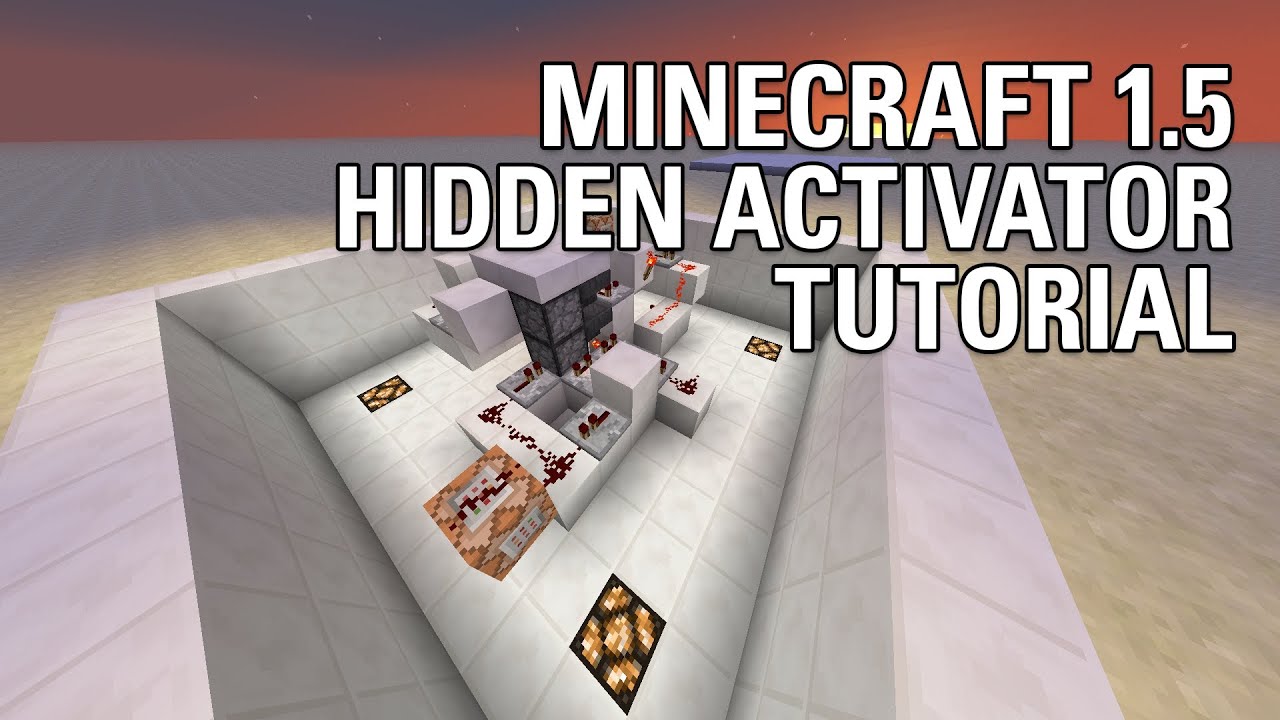 Minecraft 1.5 Hidden Activator Switch — Redstone Tutorial - YouTube