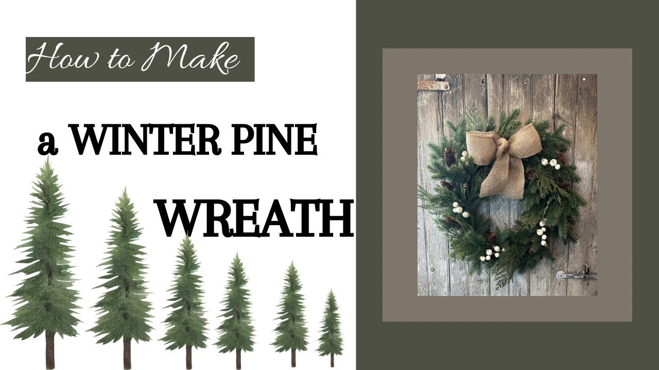 Simple Mixed Evergreen Wreath Tutorial | Learn How to Make a Realistic ...