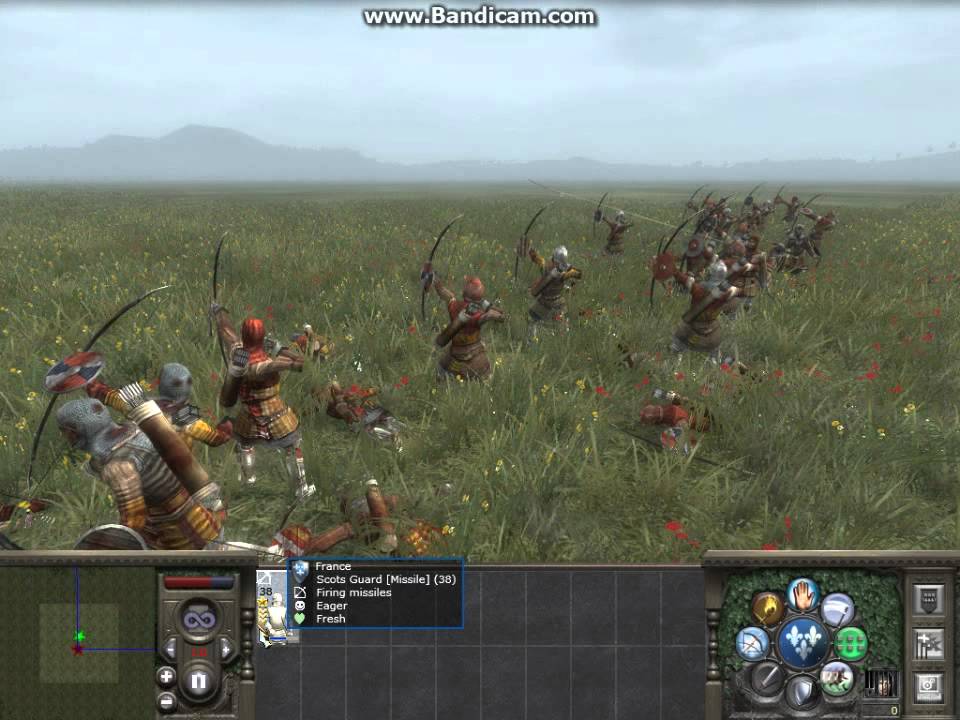 Medieval 2 total war Scots Gaurd vs. Retinue Longbowmen - YouTube