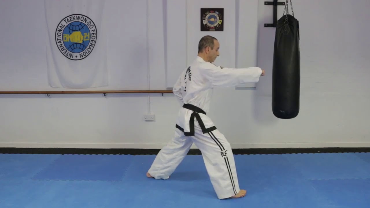 #10 Walking Stance Middle Punch - YouTube