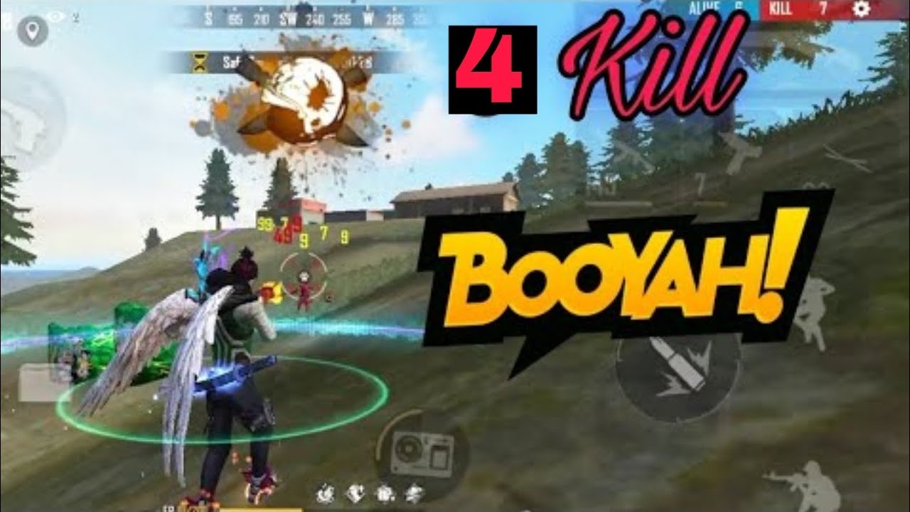 FREE FIRE BR RANKED 4KILL BOOYAH #freefire - YouTube